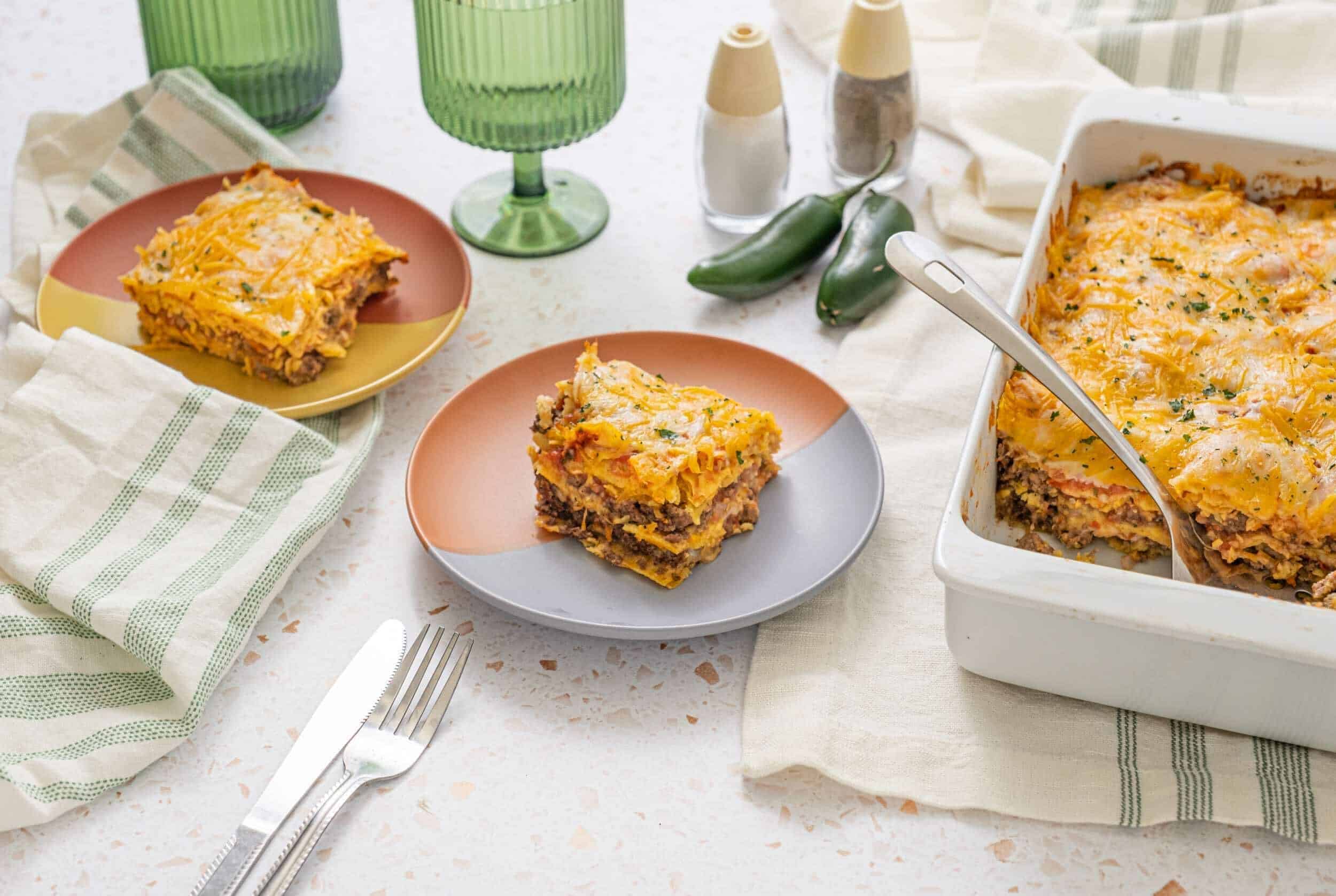 Beefy Stacked Enchiladas - Big Recipe