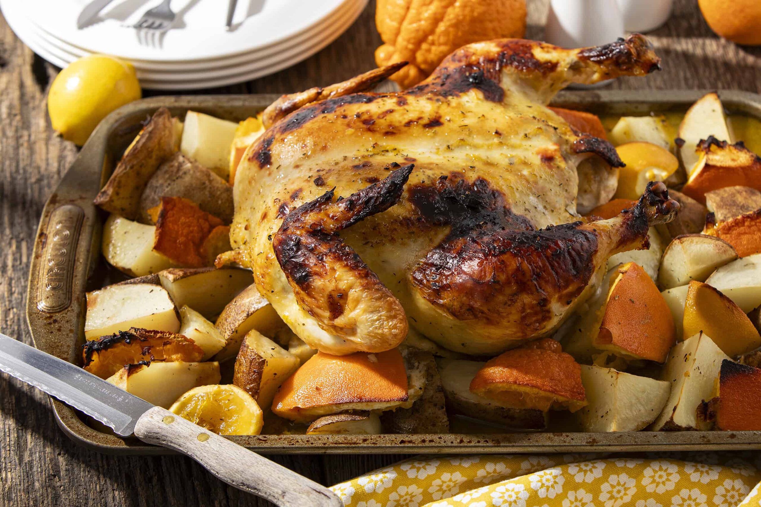 Greek Roasted Chicken - Big Recipe