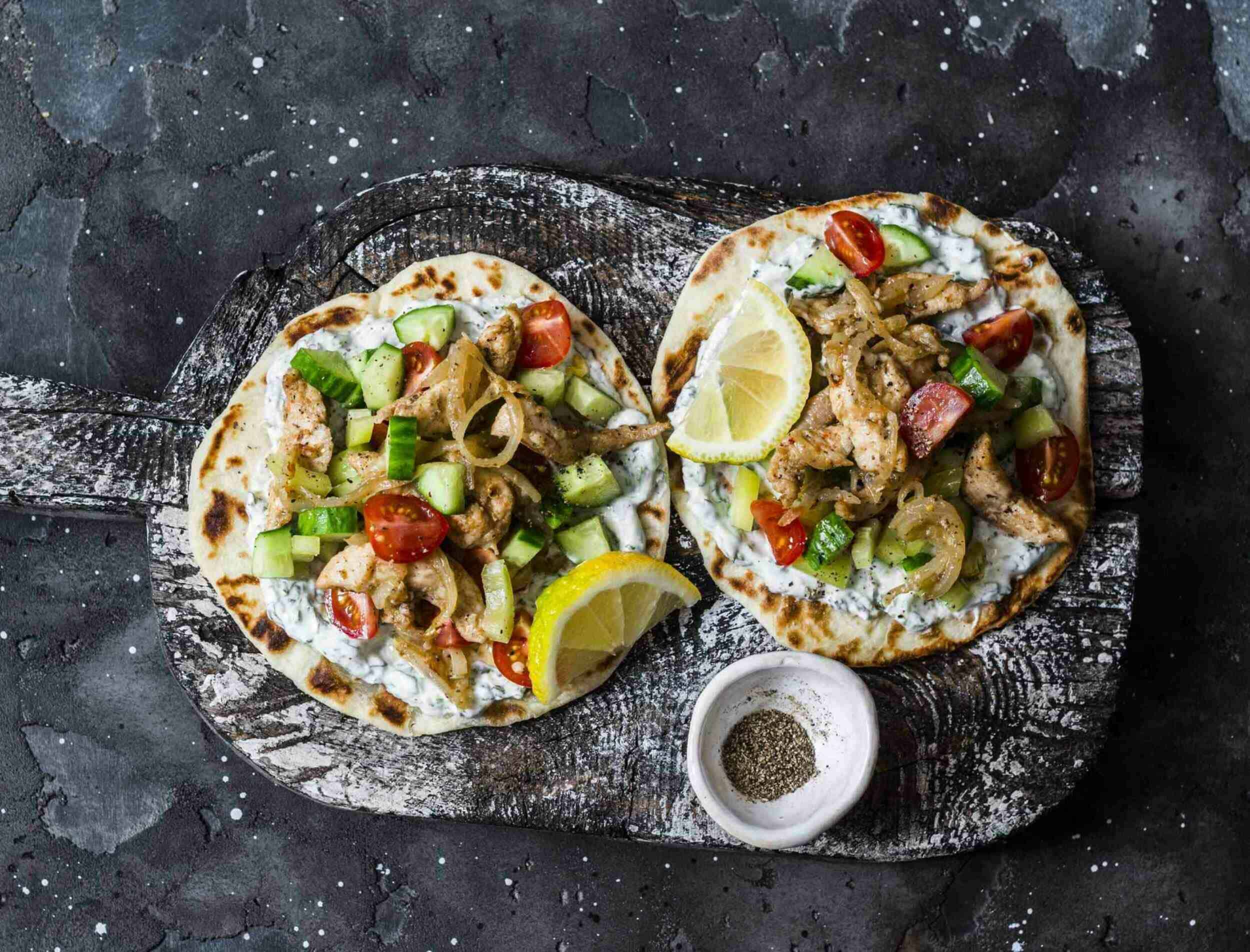Greek Chicken Wraps - Big Recipe