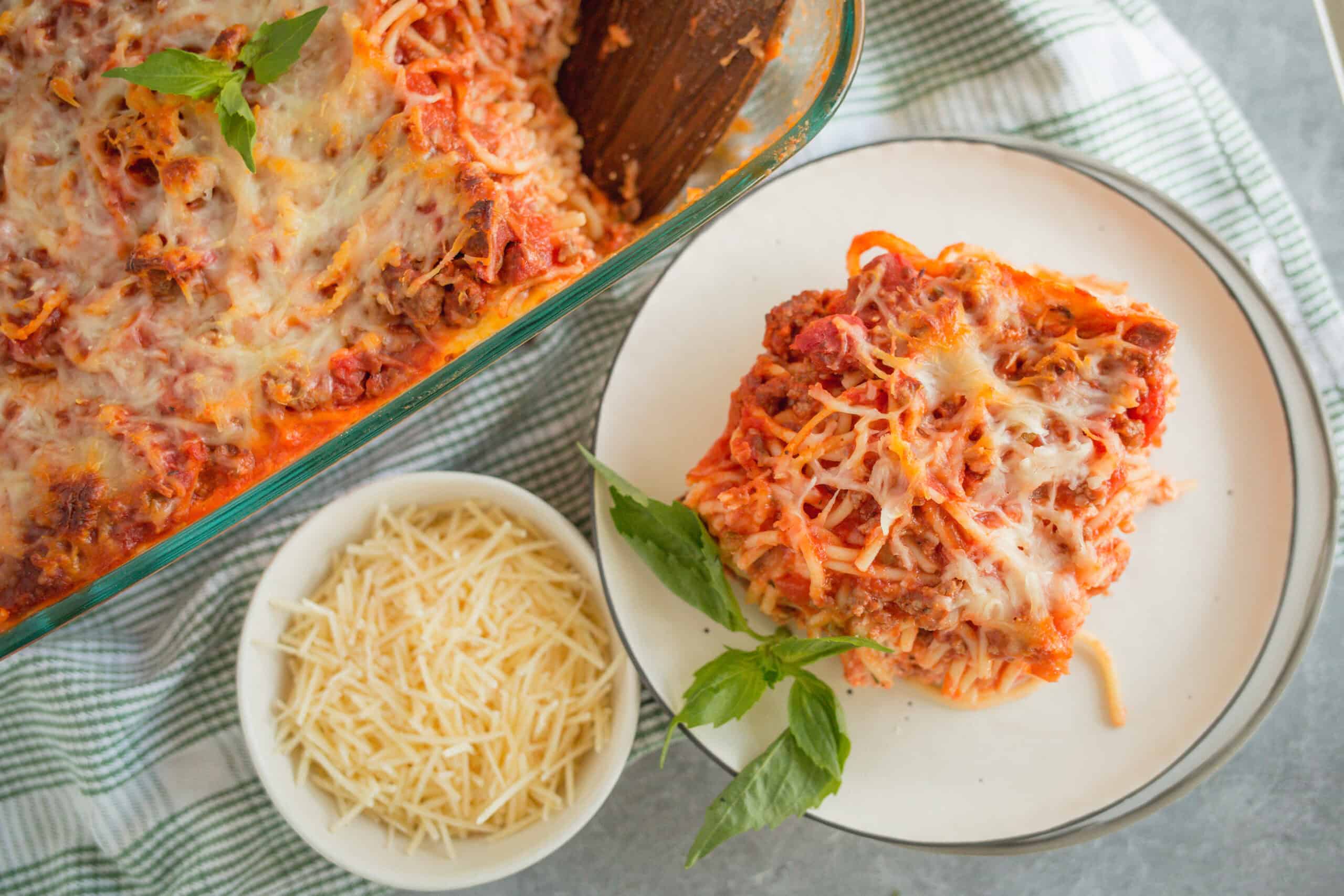 Saucy Southern Baked Spaghetti - Big Recipe
