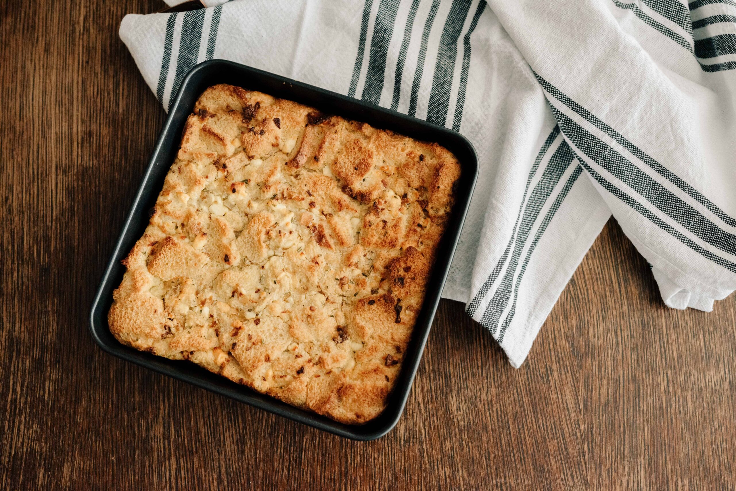Savory Rosemary Bread Pudding - Big Recipe