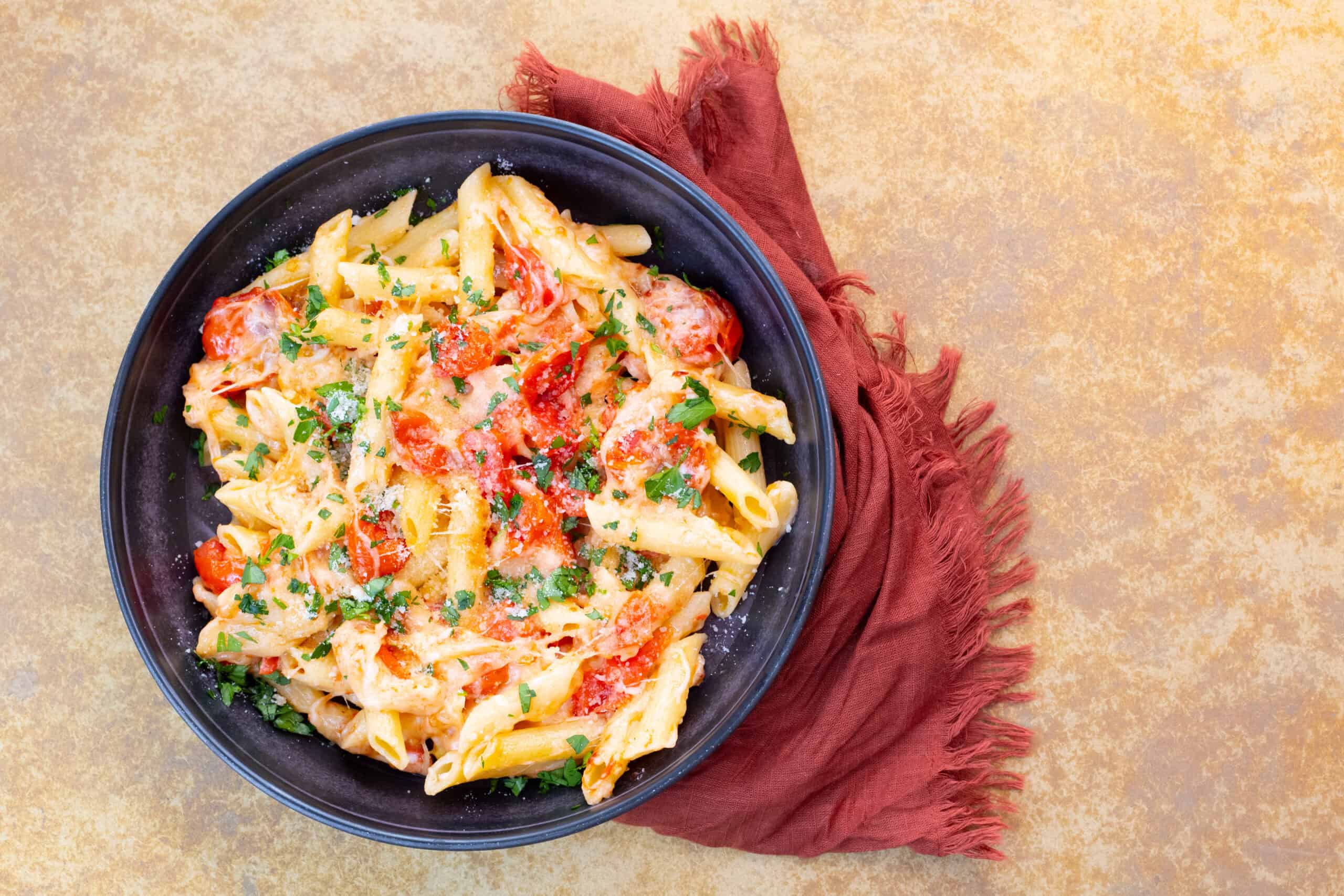 Tomato Basil Penne Pasta - Big Recipe